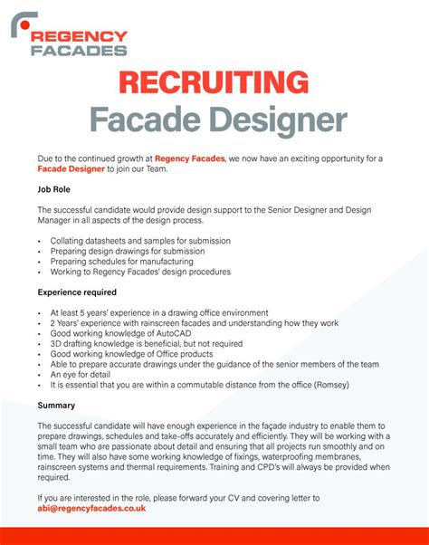 Regency Facades Limited On Linkedin Recruitment Hiring Jobs