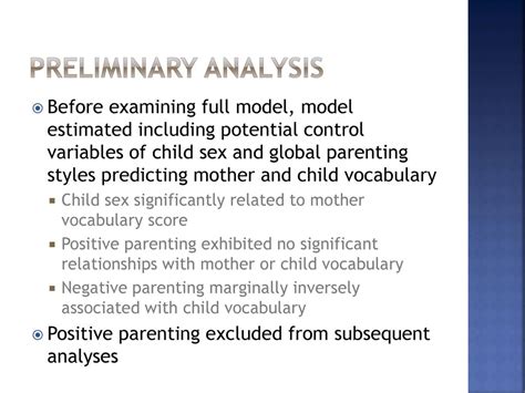 Mothers Vocabulary And Autonomy Granting Behaviors As Predictors Of