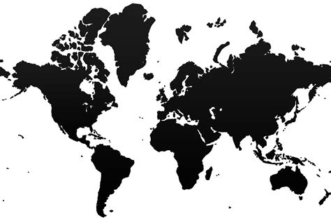 Map Of The World Black ~ Afp Cv
