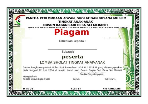 Contoh Piagam Penghargaan Siswa Berprestasi Ruang Ilmu The Best Porn