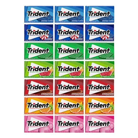 Trident Sugar Free Gum Variety Pack 21 Packs Of 14 Pieces 294 Total