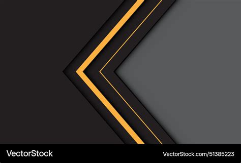 Abstract Yellow Black Arrow Direction Geometric Vector Image