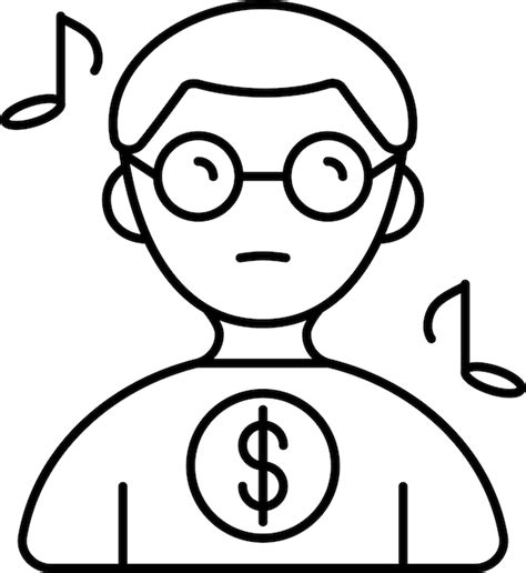 Premium Vector Music Producer Outline Vector Illustration