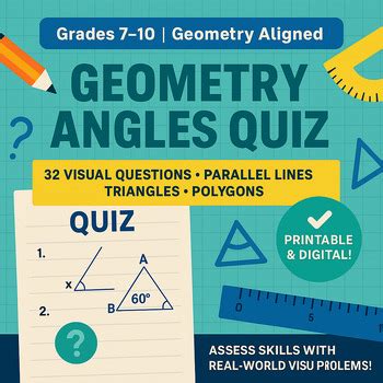 Geometry Angles Quiz Visual Questions Parallel Lines Triangles Polygon