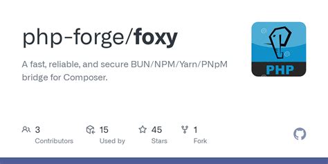 GitHub Php Forge Foxy A Fast Reliable And Secure BUN NPM Yarn PNpM