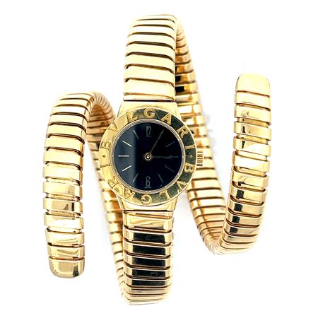 Rare Bulgari Yellow Gold Tubogas Serpenti Vintage Automatic Central ...