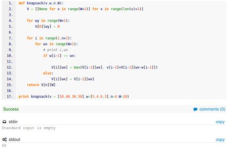 Python Solving Knapsack Using Dyanamic Programming Stack Overflow