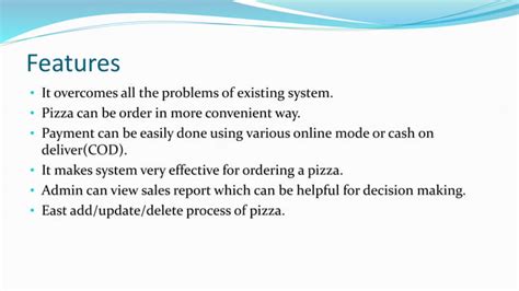 online pizza ordering system using java pptx