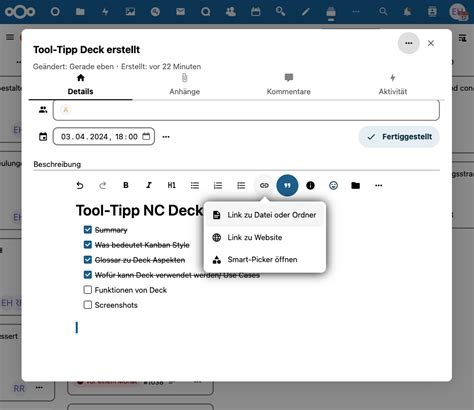 Nextcloud Deck App Greenwebspace