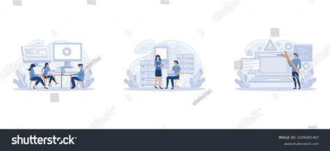 Computer Lab System Administration Troubleshooting Information Stock Vector Royalty Free