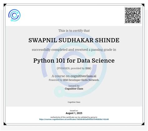 Python Datascience Ibm Cognitiveclass Certification
