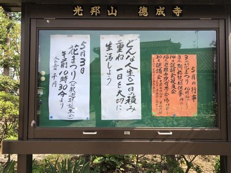 今月の伝道掲示板 平成29年5月 光邦山 徳成寺（とくじょうじ） 福島県郡山市 永代供養のことなら徳成寺にご相談ください