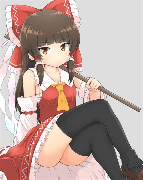 Hakurei Reimu Touhou Commentary Highres Large Variant Set Variant Set 1girl Ascot Black