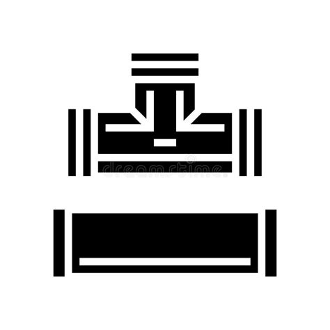 Pipe Copper Metal Glyph Icon Vector Illustration Stock Vector