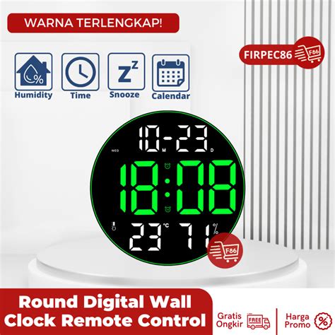 Jual Jam Dinding Digital Led Layar Besar Tampilan Hari Tanggal Jam Led