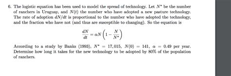Solved The Logistic Equation Has Been Used To Model The Chegg Com