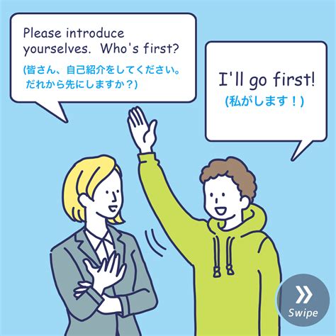 「誰が最初に自己紹介する？」と英語で聞かれたらなんて答える？ 3分英会話