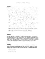 Homework 1 Pdf FMGT 3410 HOMEWORK 1 Question 1 In Order To Be Able