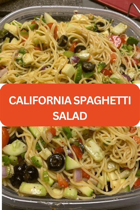 California Spaghetti Salad Weeknight Recipes