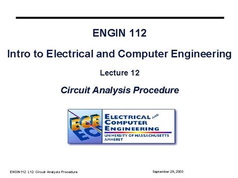 ENGIN Intro To Electrical And Computer Engineering