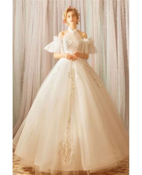 Fairytale Princess Long Sleeve Ball Gown Wedding Dresses Wedding