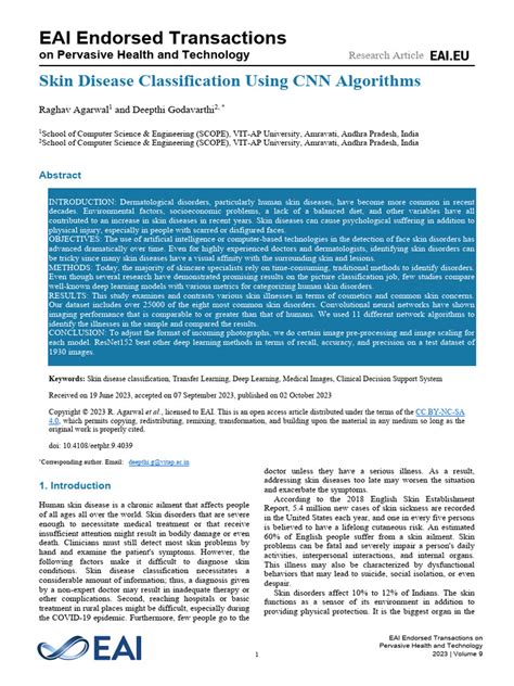 Skin Disease Classification Using Cnn Algorithms Pdf Artificial Neural Network Deep Learning