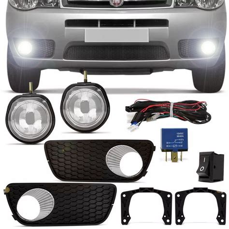 Kit Farol De Milha Completo Fiat Palio Fire 2004 05 06 07 08 09 10 11 12 13 14 15 16 Weekend
