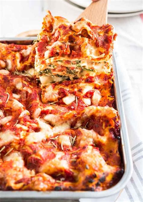 Spinach Lasagna Recipe Vegetarian Lasagna With Spinach