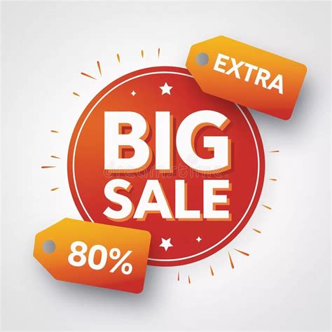 Sale Promotion With Pricing Tags And Vibrant Red And Orange Color