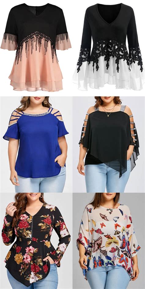 Rosegal Plus Size Blouses Spring Summer Outfits For Women Plus Size