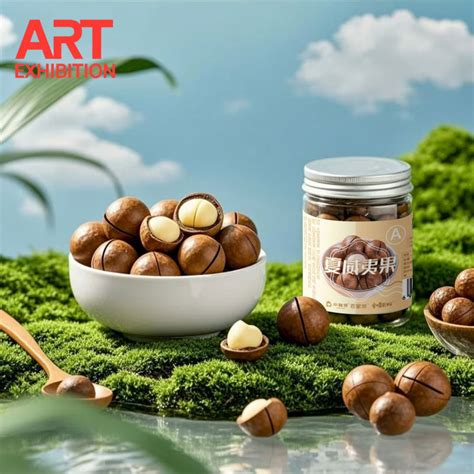 Art Exhibition Macadamia Nuts Cream Flavored Nut Snacks Healthy Food