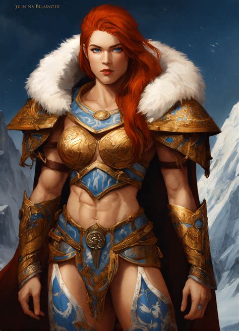Lexica Fantasy Art Muscular Norse Goddess Strong Buff Tall Bulky