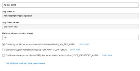 Amazon Web Services AWS Cognito Authentication Curl Call