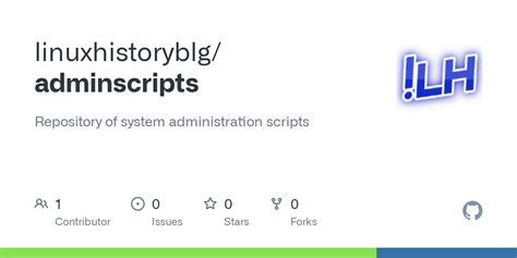 Github Linuxhistoryblgadminscripts Repository Of System Administration Scripts