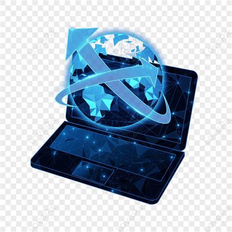 낮은 폴리 와이어 프레임 일러스트 온라인 교육 파란색 기술 화살표 빛과학세이프티 Png 일러스트 무료 다운로드 Lovepik