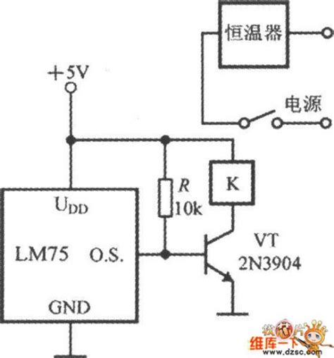 Constant Temperature Controller Circuit Diagram Composed Of Intelligent Temperature Sensor LM75