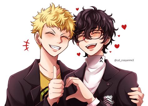 Amamiya Ren And Sakamoto Ryuuji Persona And 1 More Drawn By