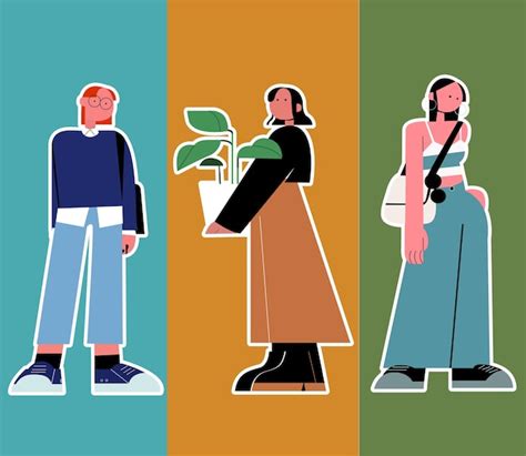 Premium Vector Flat Girl