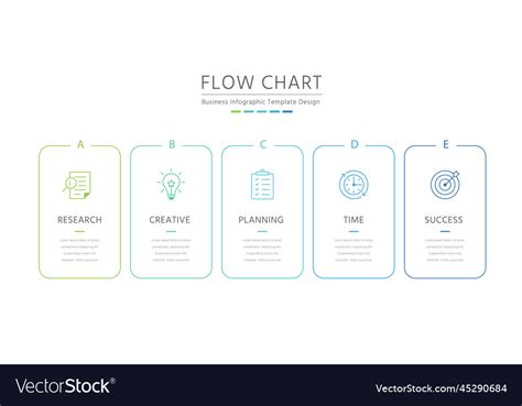 Simple Flow Chart Infographics Royalty Free Vector Image