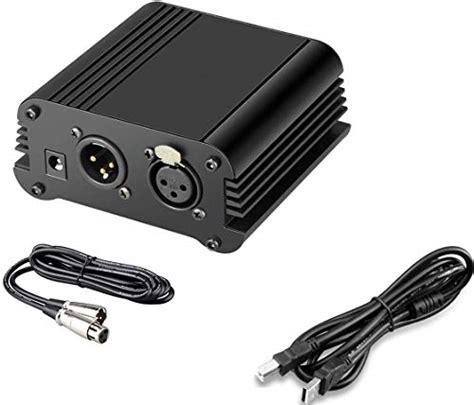Techblaze 48v Audio Interface Phantom Power Supply For Condenser Microphone And Sound Card With