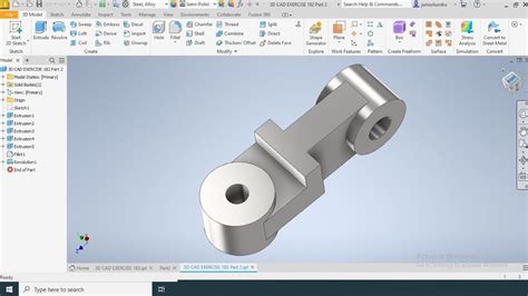 3d cad exercise 182 drawing with autocad inventor step by step unisa