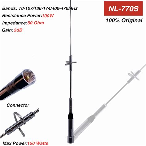 150W Original NAGOYA NL-770S Antenna Dual Band UHF/VHF NL770S High ...