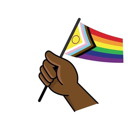 Premium Vector Hand Holding Lgbt Diversity Pride Flag