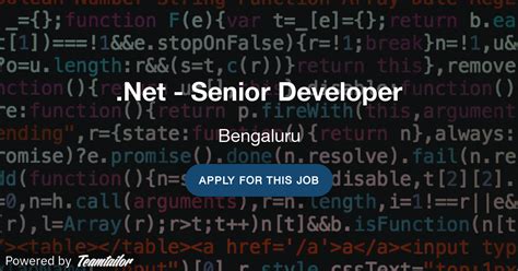 Net Senior Developer Valtech India