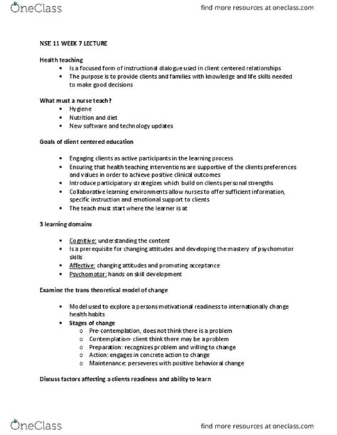 Nse 11ab Lecture 7 Nse 11 Week 7 Lecture Oneclass