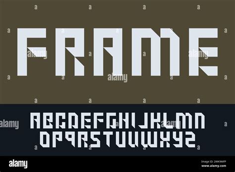 Design Frame Typeface Alphabet Typography Font Letter Text Stock Vector