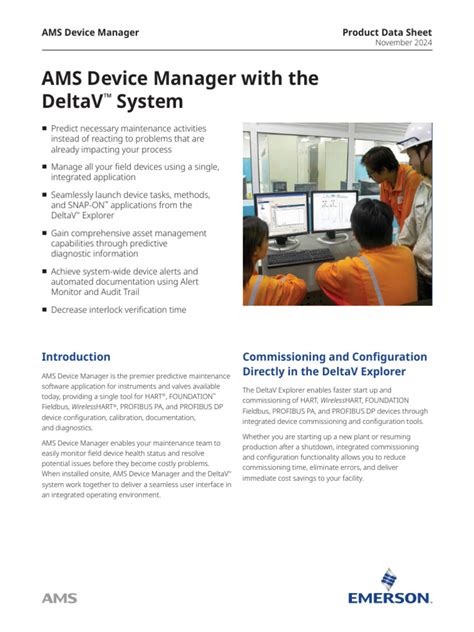 Product Data Sheet Ams Device Manager Deltav System Ams En 38384 Pdf