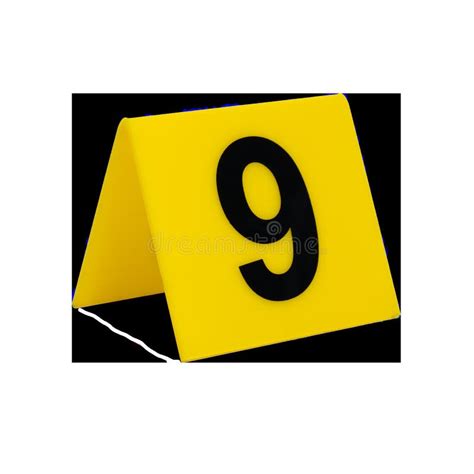 Crime Scene Investigation Yellow Evidence Identification Marker On
