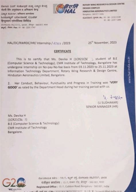 Devika H On Linkedin Im Elated To Share That Ive Completed My Internship Training At