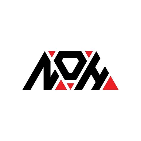 Noh Triangle Letter Logo Design With Triangle Shape Noh Triangle Logo